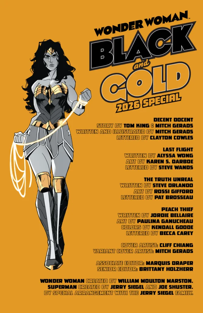 DC Comics Preview: Wonder Woman: Black And Gold 2026 Special | Comic ...